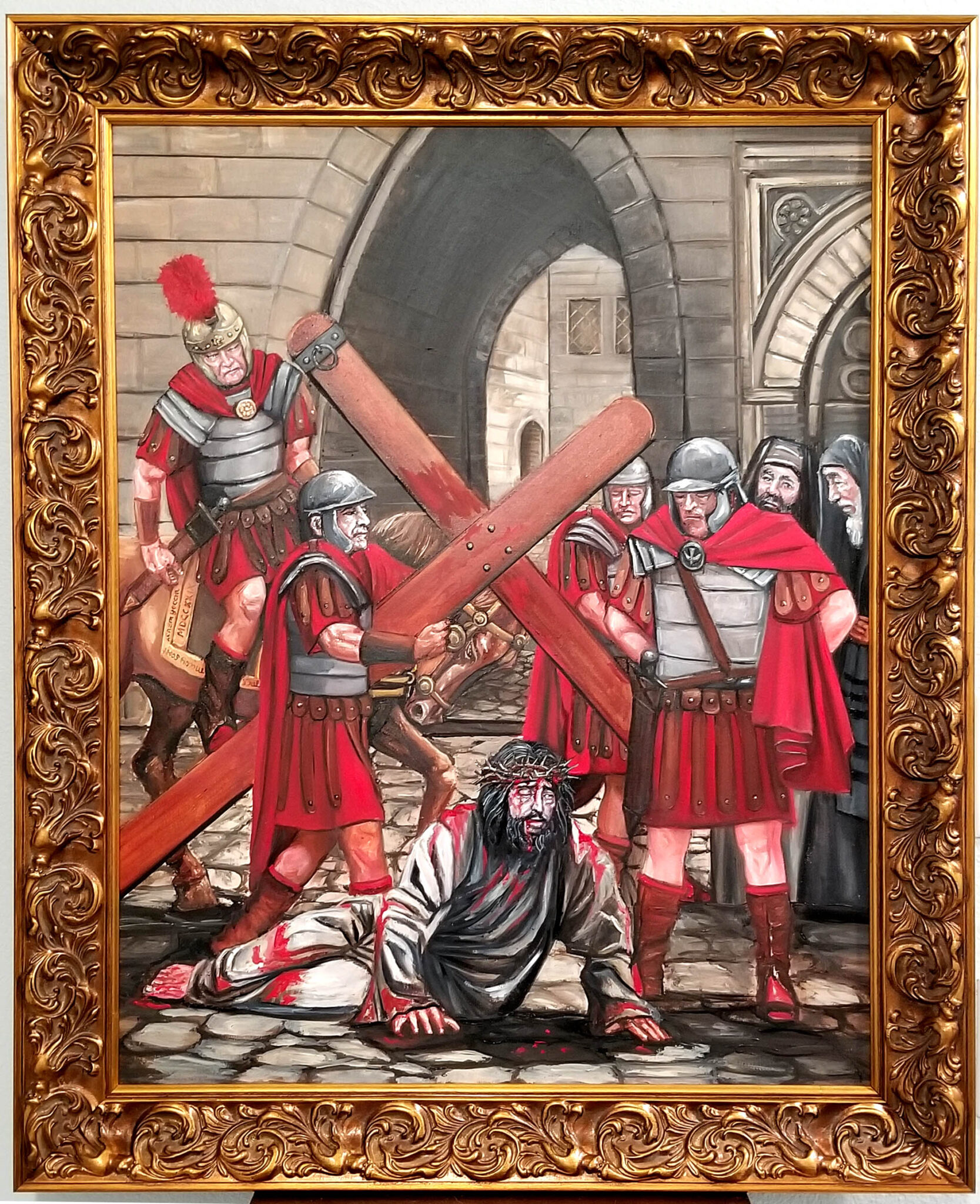 Station 3: Jesus Falls the First Time – Merci F. McCoy | Liturgical Artist